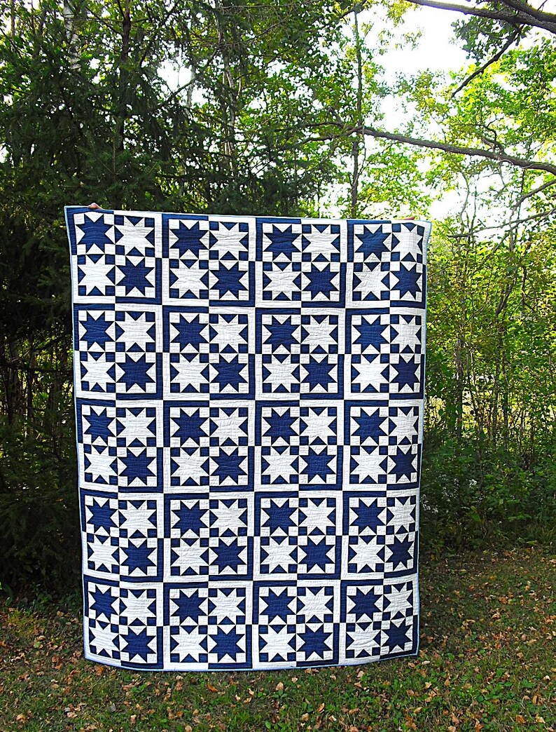 Prairie Stars Quilt Pattern - Downloadable Pdf Pattern in 2 Sizes and ...