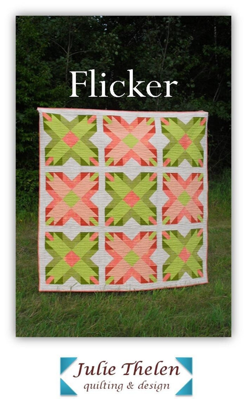 Flicker Quilt Pattern - Downloadable Pdf Pattern - Modern Quilt Pattern ...