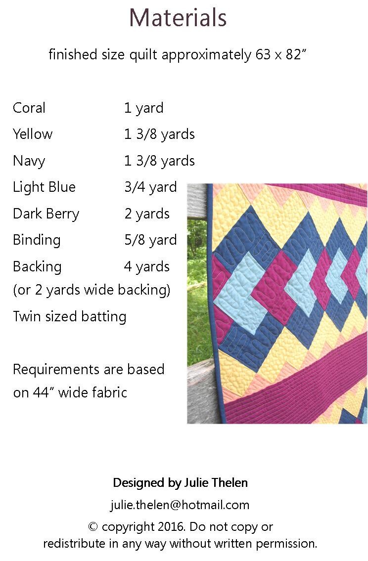 Downloadable Pdf Pattern Echo Modern Quilt Pattern in Solids Throw Size ...
