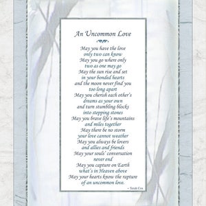 UNCOMMON LOVE - Wedding, Commitment Poem by Terah Cox - Etsy