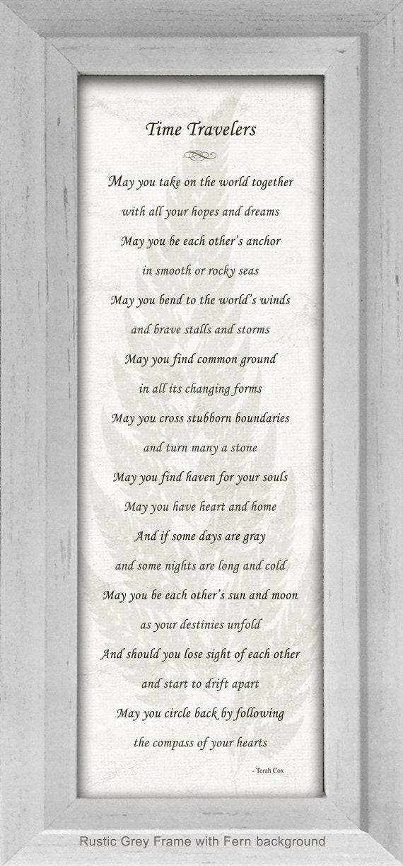 TIME TRAVELERS Wedding Commitment Poem by Terah Cox | Etsy Canada