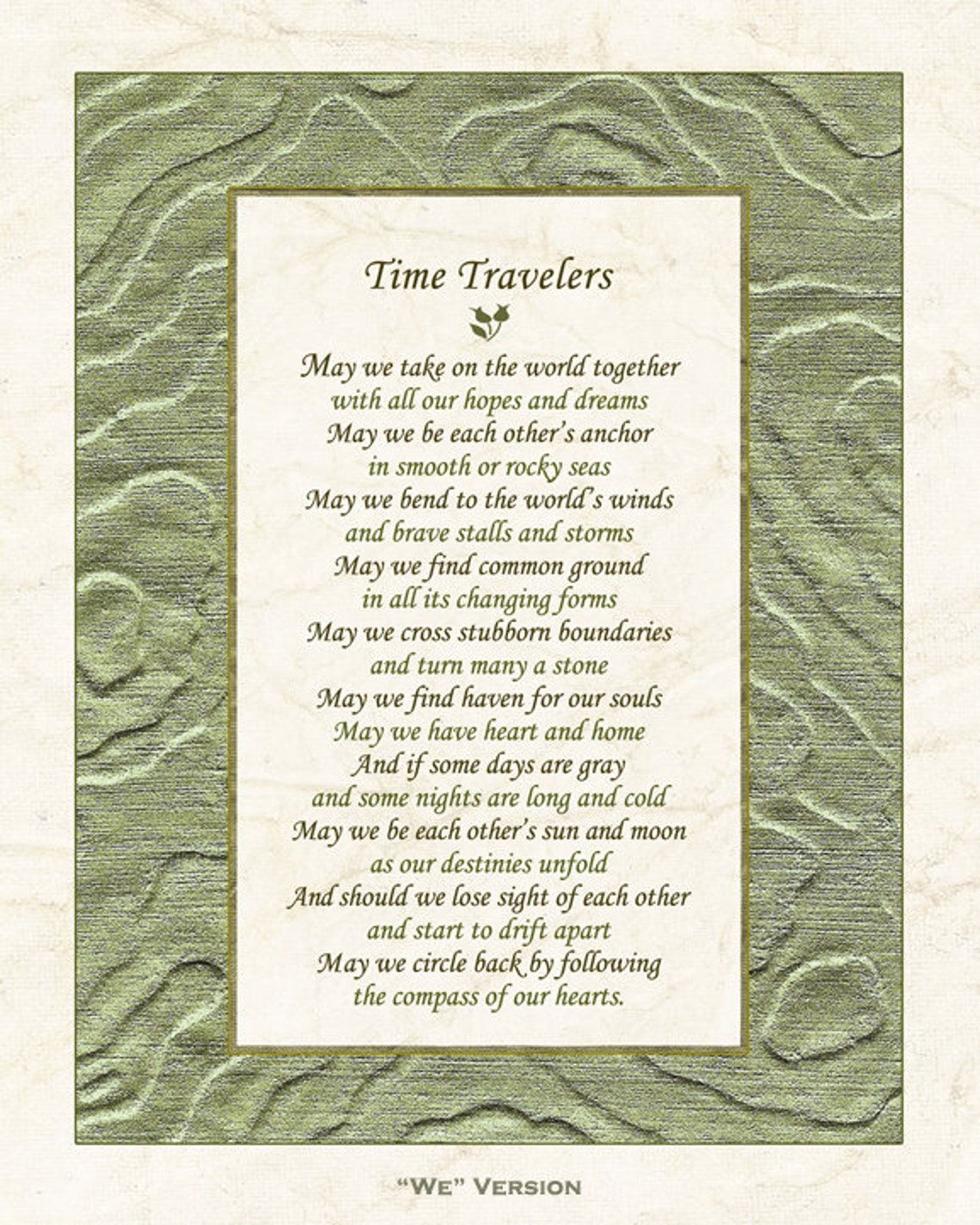 TIME TRAVELERS (wedding Poem 8x10), by Terah Cox - Etsy