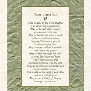 TIME TRAVELERS (wedding Poem 8x10), by Terah Cox - Etsy