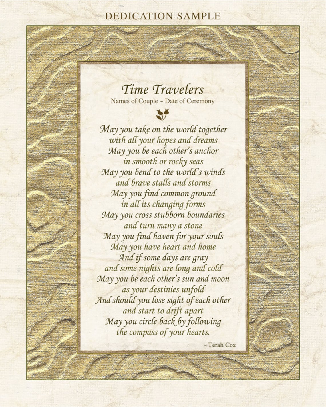 TIME TRAVELERS (wedding Poem 8x10), by Terah Cox - Etsy