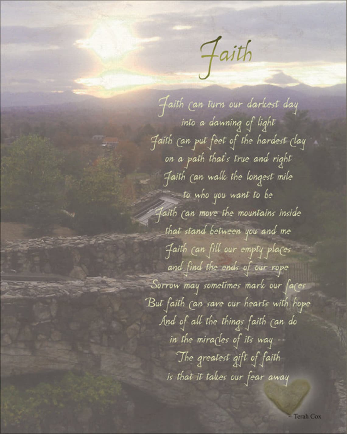 FAITH, Poem by Terah Cox - Etsy