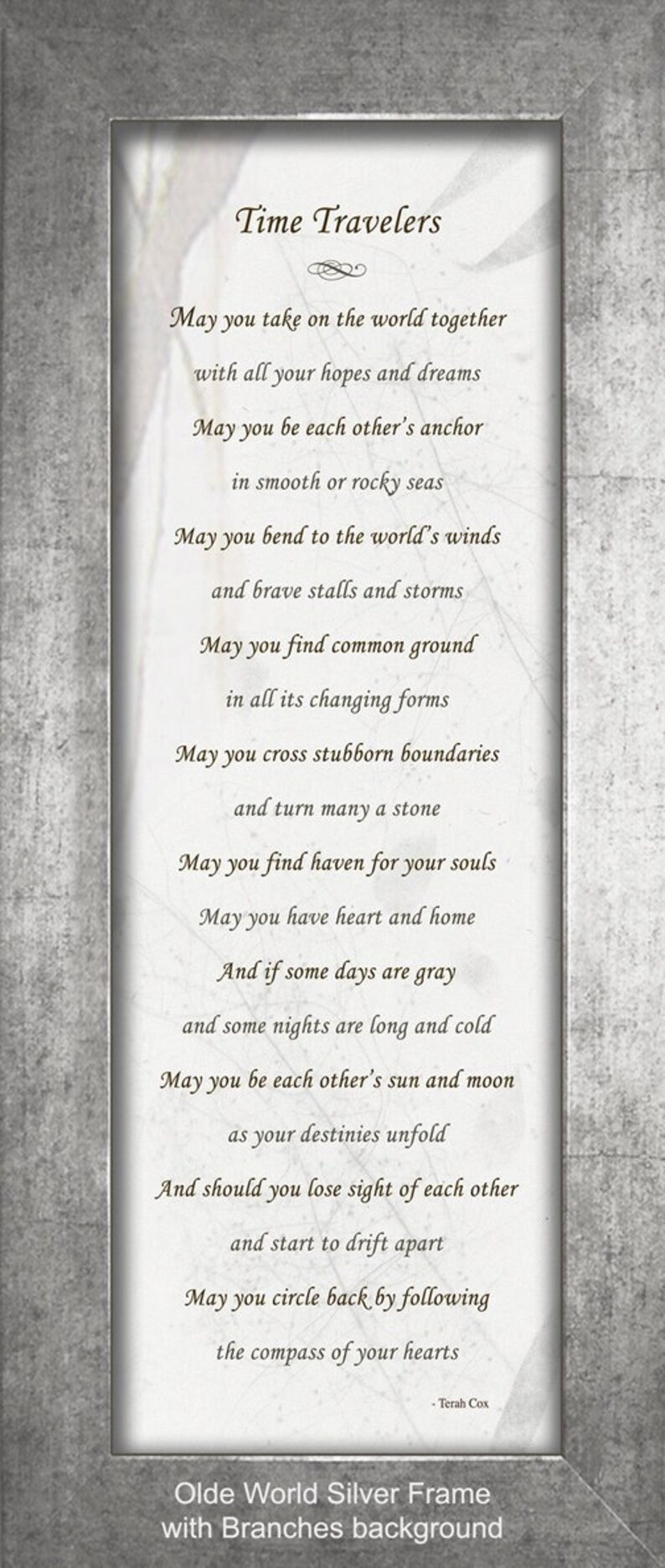 TIME TRAVELERS - Wedding, Commitment Poem by Terah Cox - Etsy