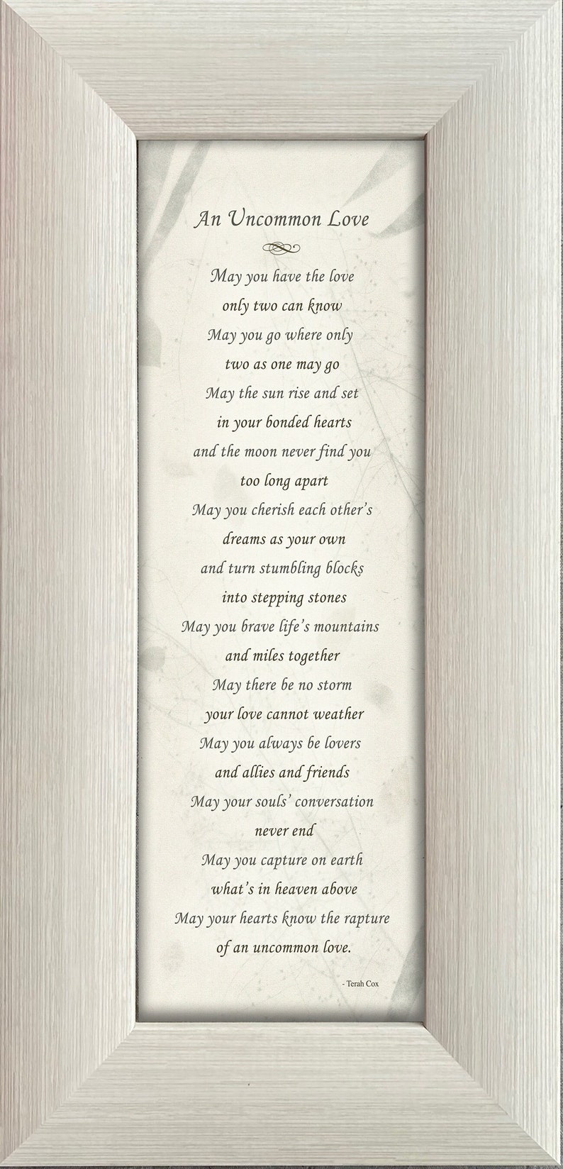 UNCOMMON LOVE Wedding Poem by Terah Cox - Etsy Australia