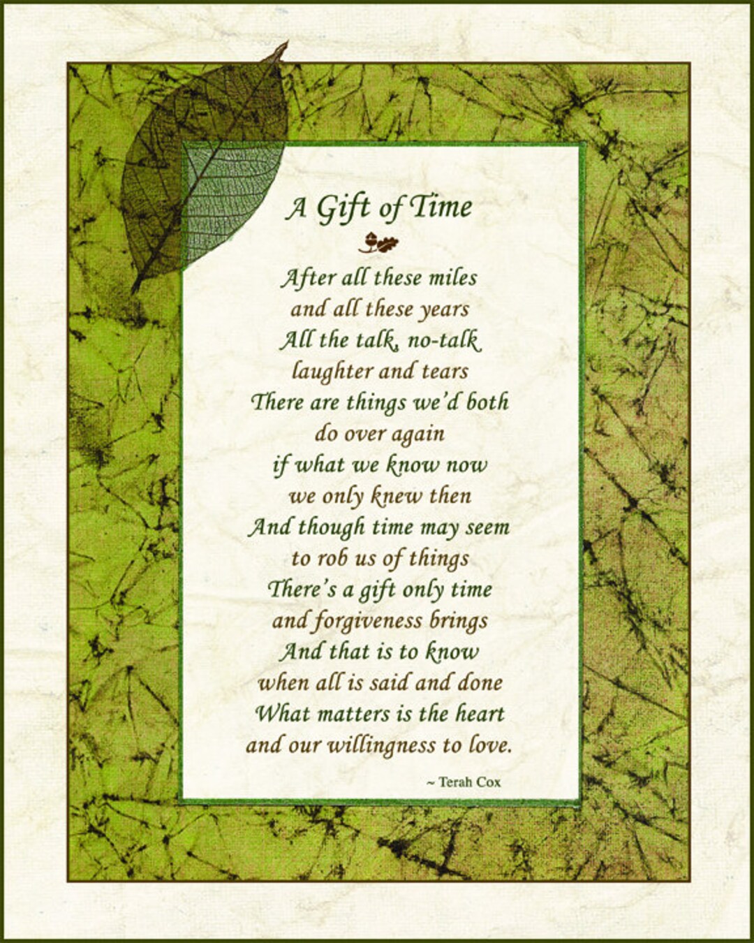 GIFT OF TIME, by Terah Cox - Etsy