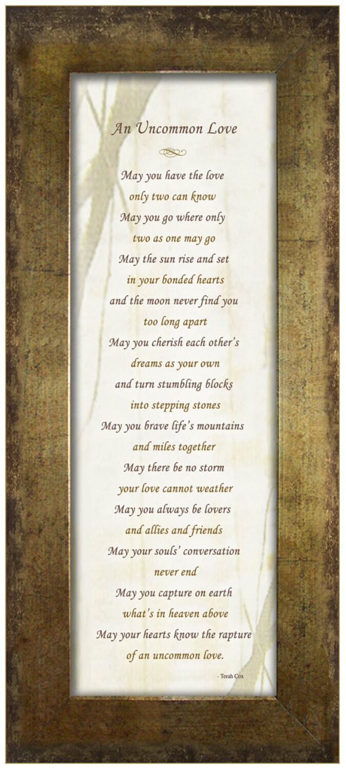 UNCOMMON LOVE Wedding Poem by Terah Cox - Etsy Canada
