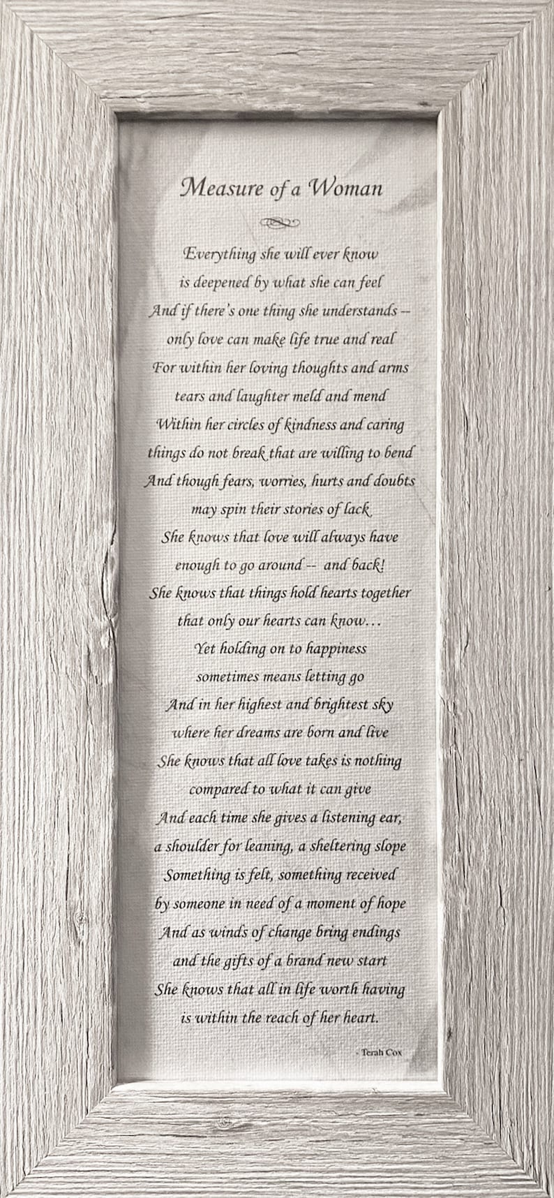 MEASURE OF A WOMAN, by Terah Cox (birthday, Wedding, Anniversary ...