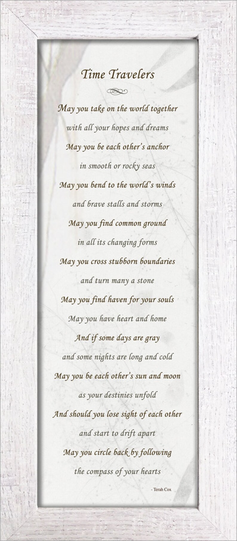 TIME TRAVELERS - Wedding, Commitment Poem by Terah Cox - Etsy