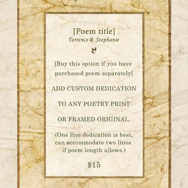 UNCOMMON LOVE Wedding Poem by Terah Cox - Etsy