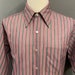 1960s Gray/pink/purple Striped Men's Dacron Blend Short Sleeve Shirt ...