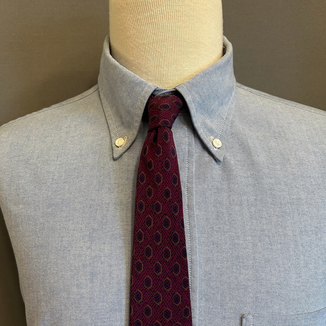 1980s Pink/purple/gold Hexagon Foulard Pattern Men's Italian Silk Tie ...