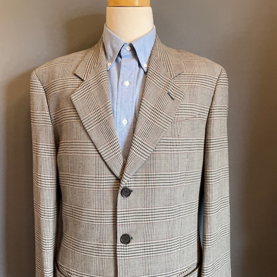 Annees 1990 Giorgio Armani Le Collezioni Plaid Homme Laine Lin 3 Button Blazer TAILLE 40 Etsy France