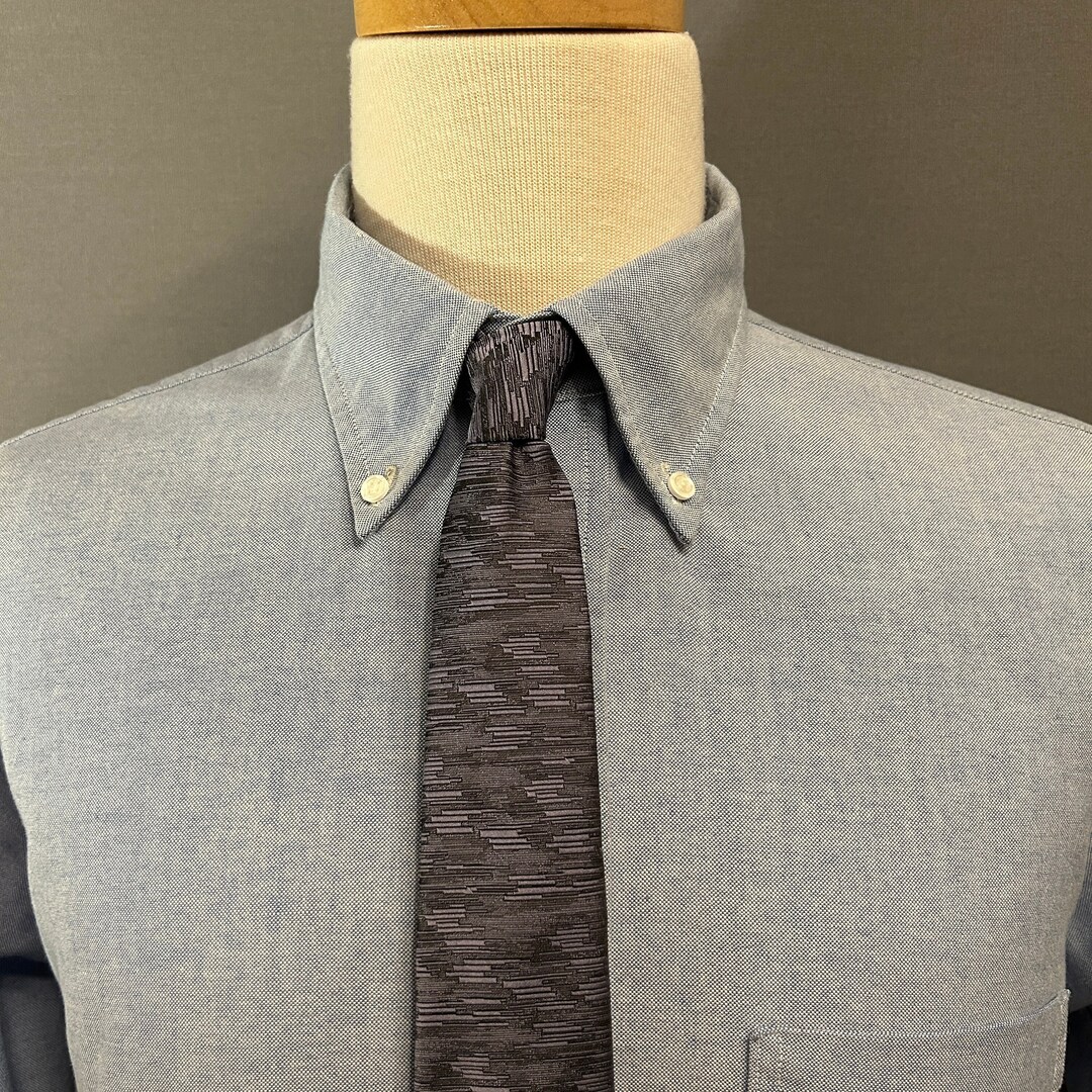 1980s Black + Purple Hatch Pattern Men's Silk Blend Skinny Tie - Etsy