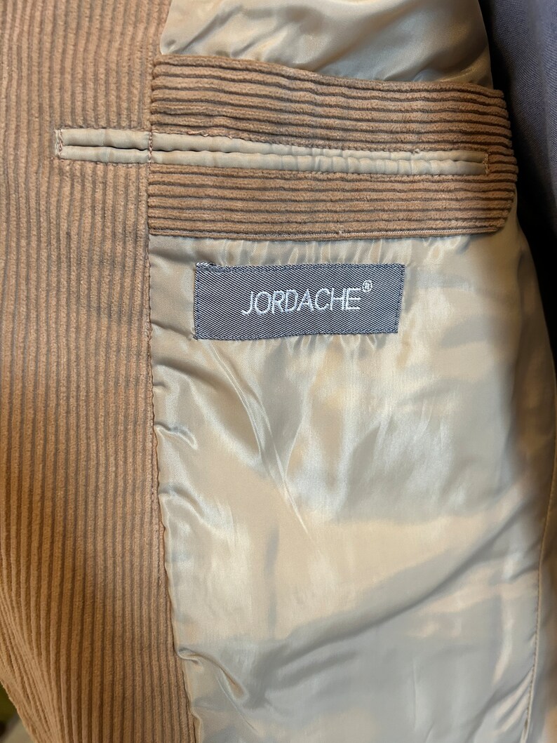 1980s Jordache Tan Corduroy Men's Two Button Blazer - SIZE 44R - Etsy