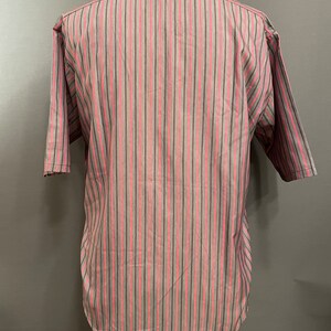 1960s Gray/pink/purple Striped Men's Dacron Blend Short Sleeve Shirt ...