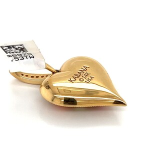 27505 - Kabana Diamond Spiny Oyster MOP Gems 14k Yellow Gold Heart ...