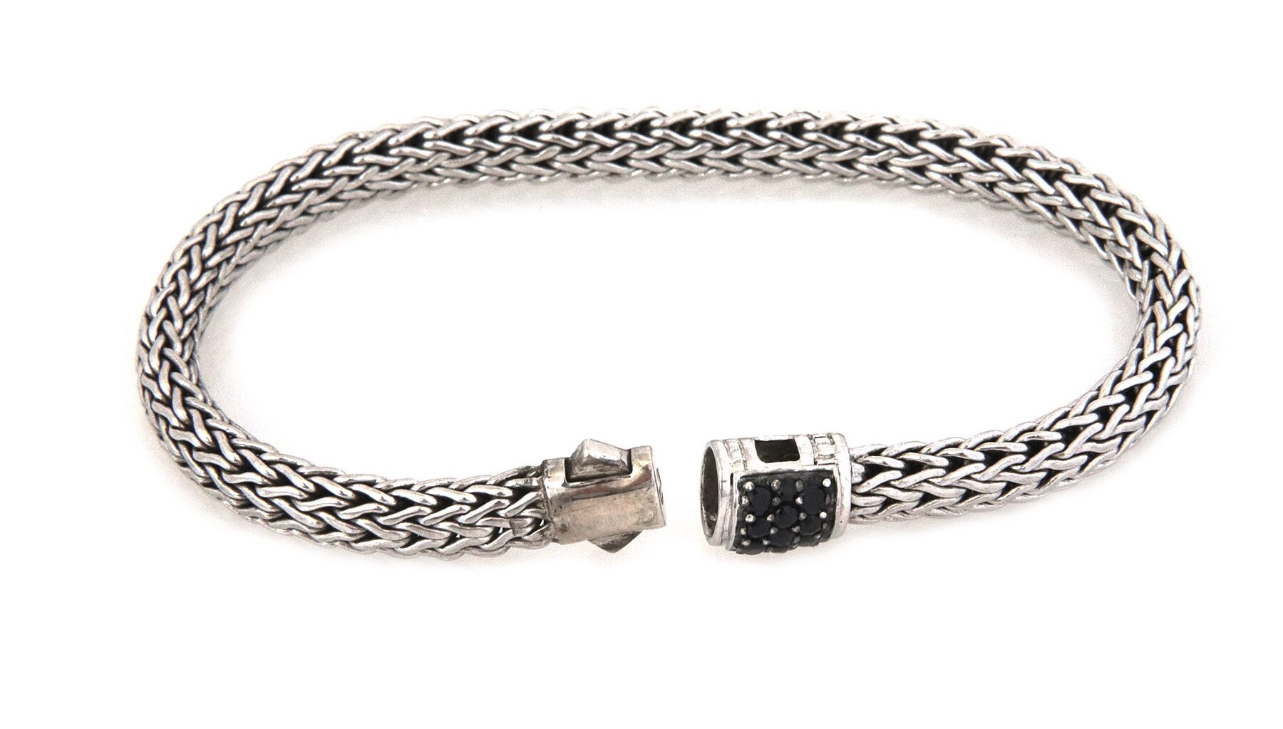 27554 John Hardy Classic Chain Large 6mm Sterling Link Lava Black Sapphire Bracelet Etsy