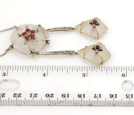 12613 - Diamond & Gems 18k Two Tone Gold Camphor Glas… - Gem