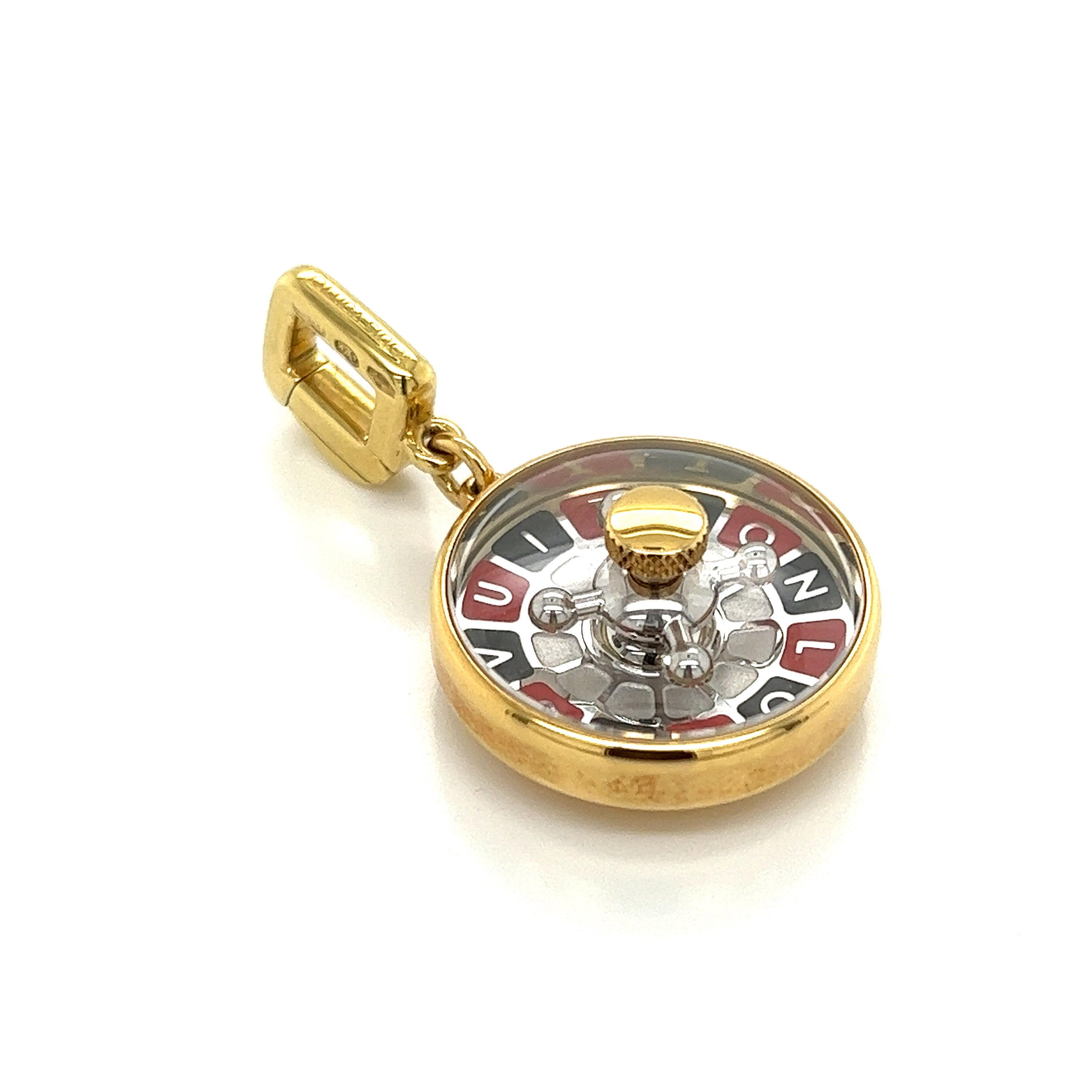 25783 Louis Vuitton 18k Yellow Gold Roulette Game Wheel Charm Pendant ...