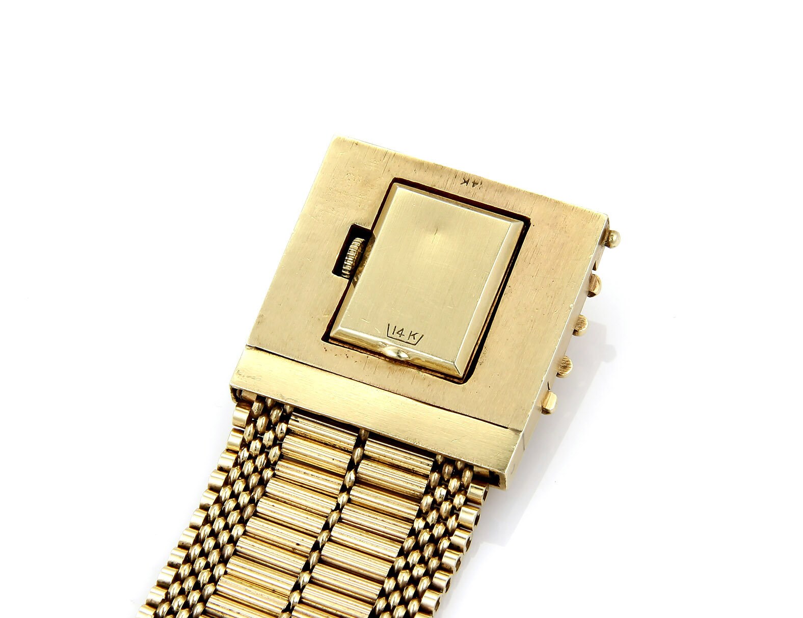 15016 Hidden Watch 14k Yellow Gold Enamel Wide Belt & Buckle - Etsy