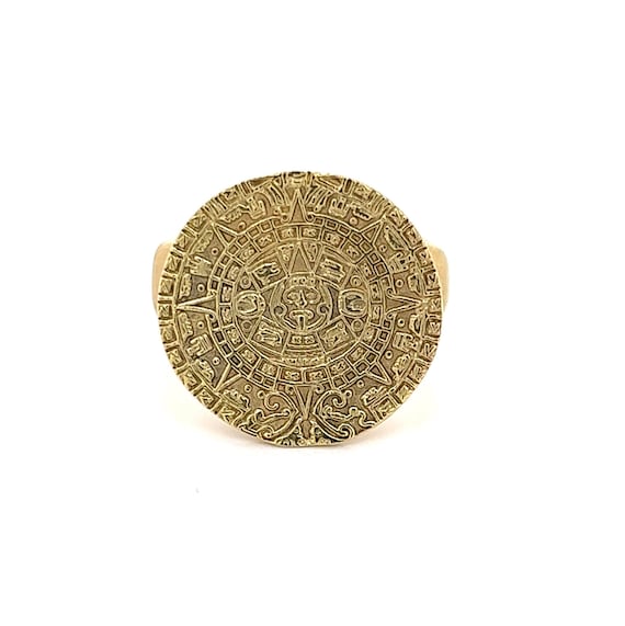 yellow gold aztec calendar - Gem