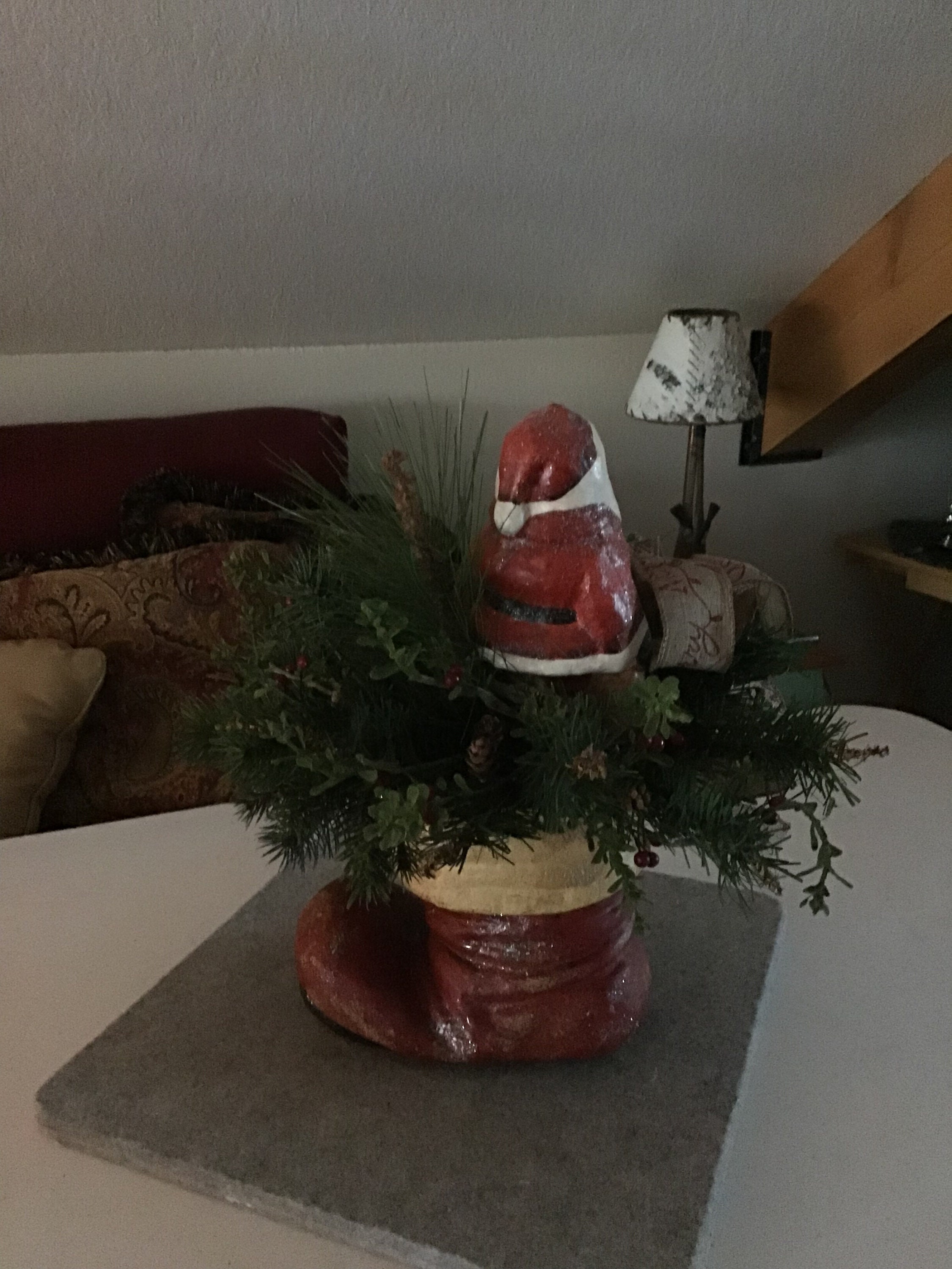 Santa in a Santa Boot Christmas Arrangement - Etsy