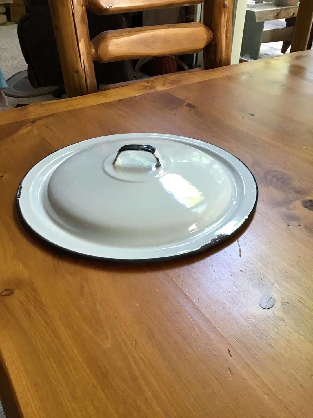 Vintage Enamelware Pot Lid From the 1940s - Etsy