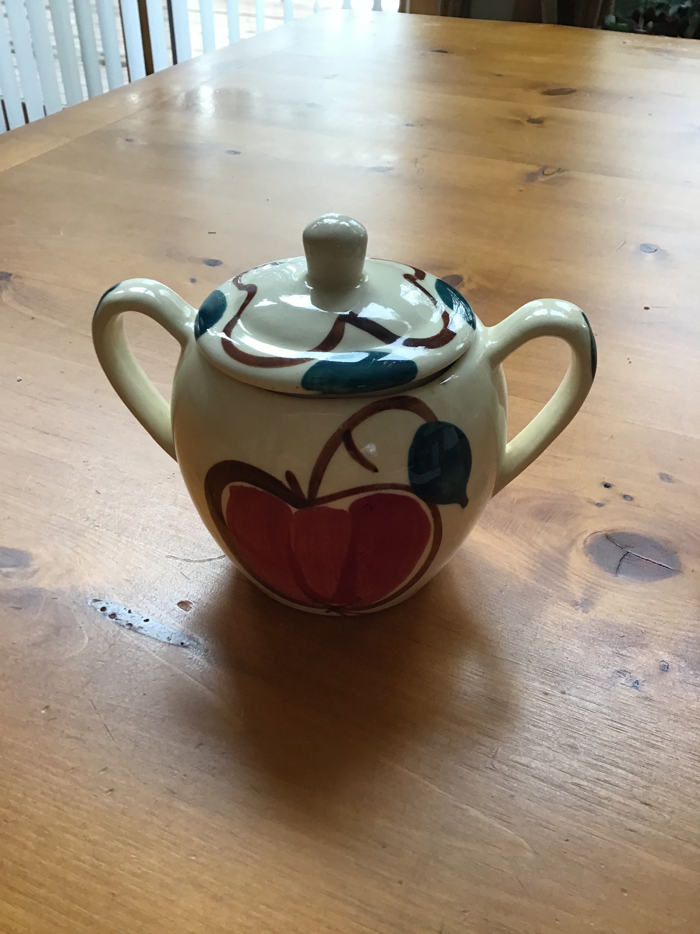 Vintage Purinton Pottery Slipware Fruit Sugar Bowl From 1950s - Etsy