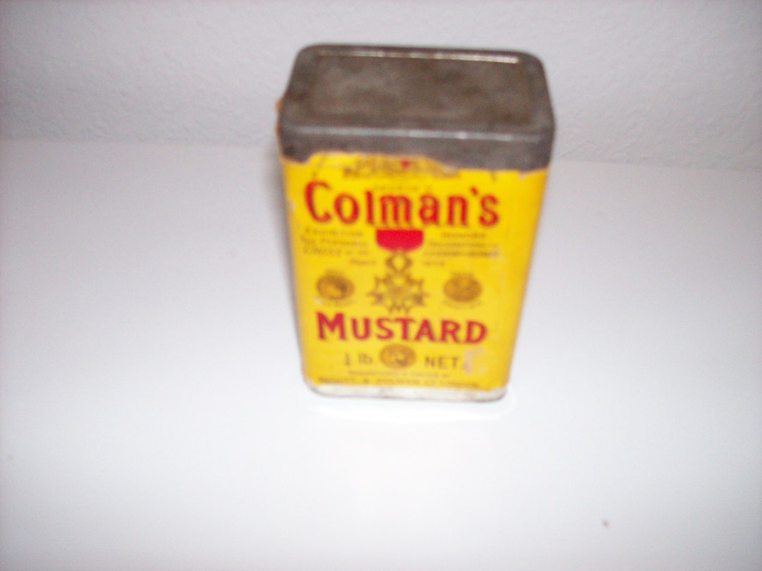 Vintage Coleman's Mustard Tin With Paper Label From the 1940's - Etsy