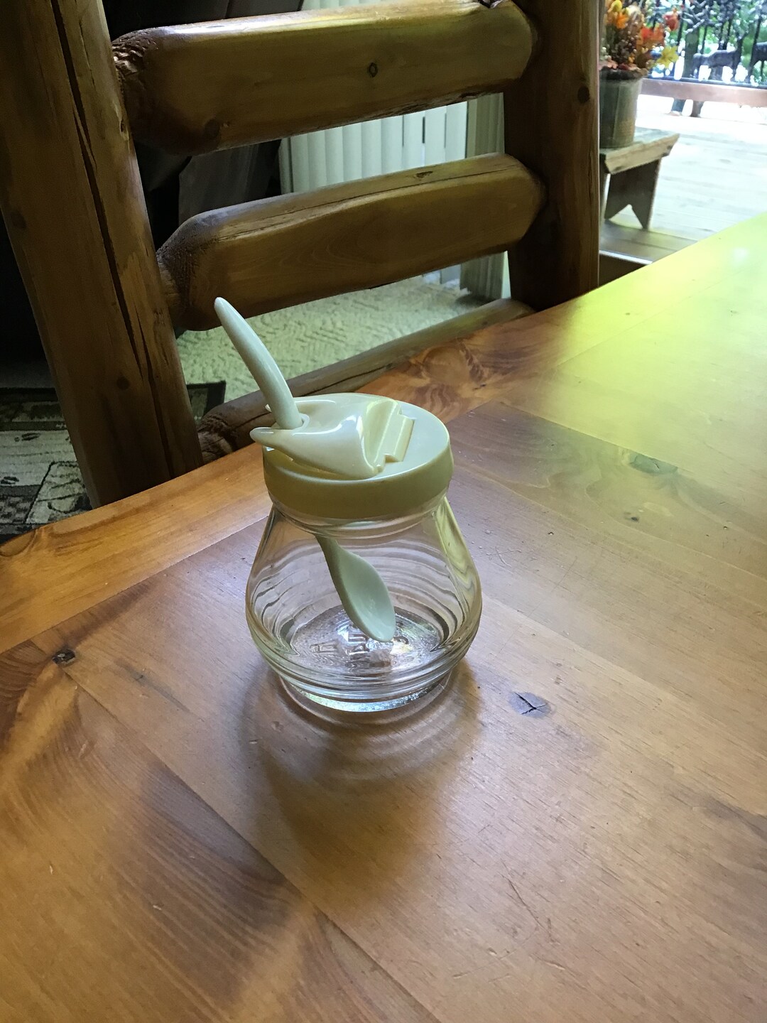 Vintage Condiment Jar With Ceramic Spoon From the 1950’s - Etsy