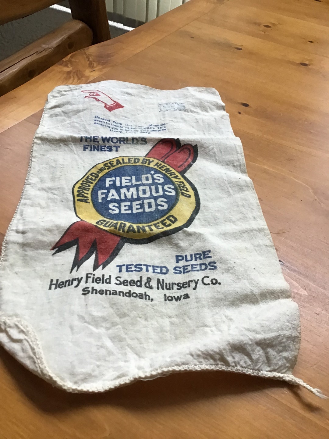 Vintage Field’s Famous Seeds Bag From the 1970’s - Etsy