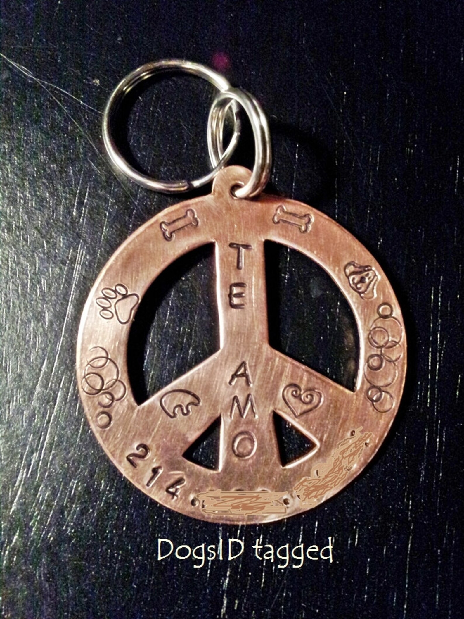 PEACE Dogs ID Tag - Etsy