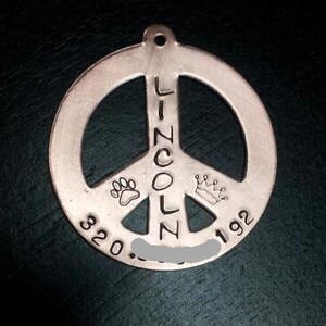 PEACE Dogs ID Tag - Etsy