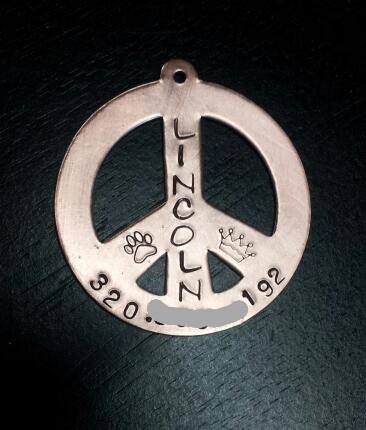 PEACE Dogs ID Tag - Etsy