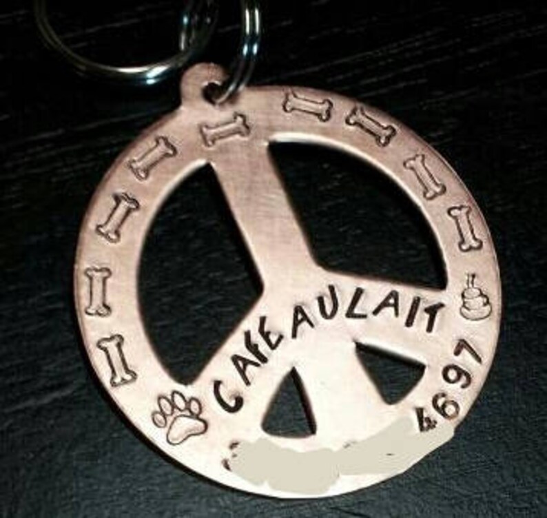 PEACE Dogs ID Tag - Etsy