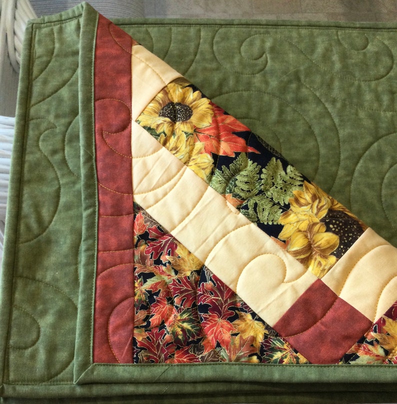 Sunflower Placemats Fall Table Mats Quilted Fall Placemats - Etsy
