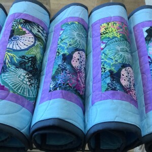 Quilted Placemats, Under the Sea Mats, Nautical Placemats, Sold in Sets ...