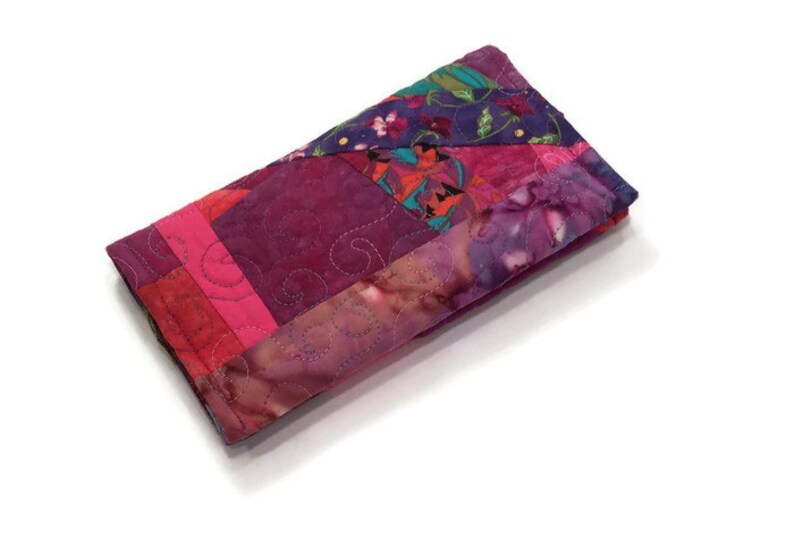Fabric Checkbook Cover Quilted Checkbook CoverCrazy | Etsy