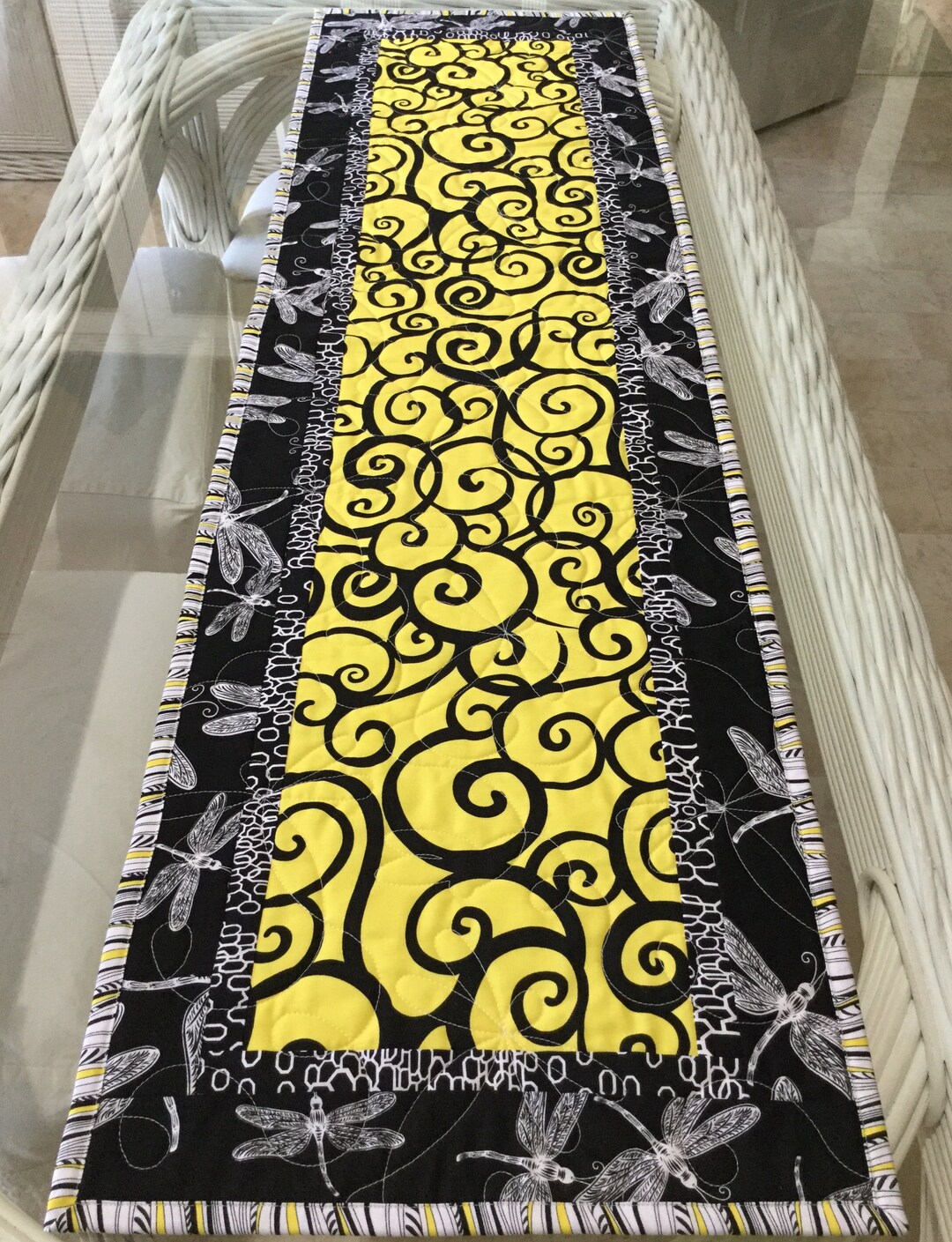 Modern Table Runner, Quilted Table Runner, Table Topper, Modern Dining ...