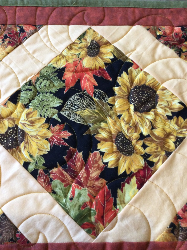 Sunflower Placemats Fall Table Mats Quilted Fall Placemats - Etsy