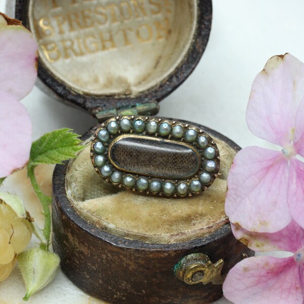 Antique Victorian Hair Brooch - Etsy