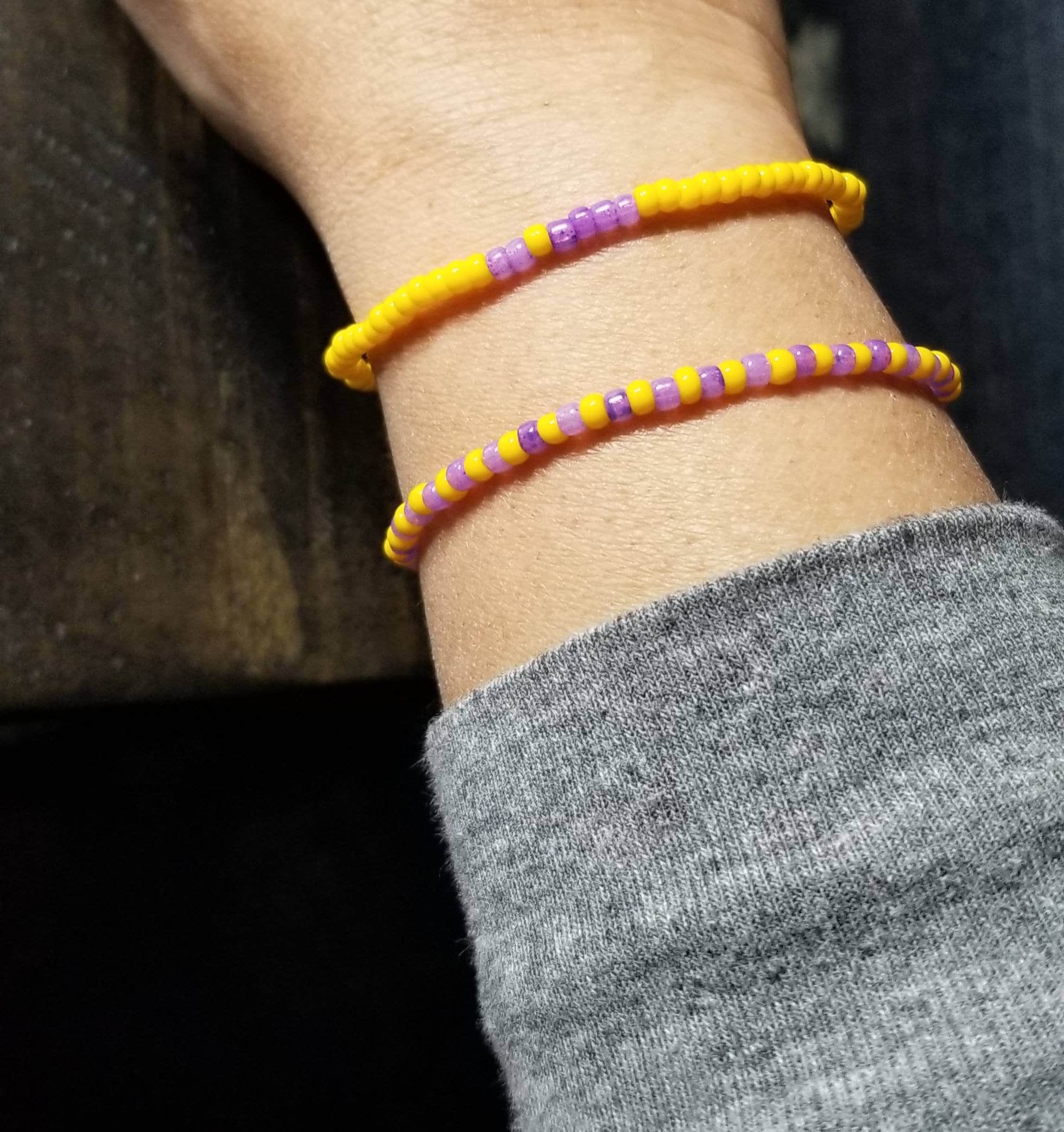 In Memory of Kobe Bryant Glass Bead Stretch Bracelets (set of 2) - Etsy