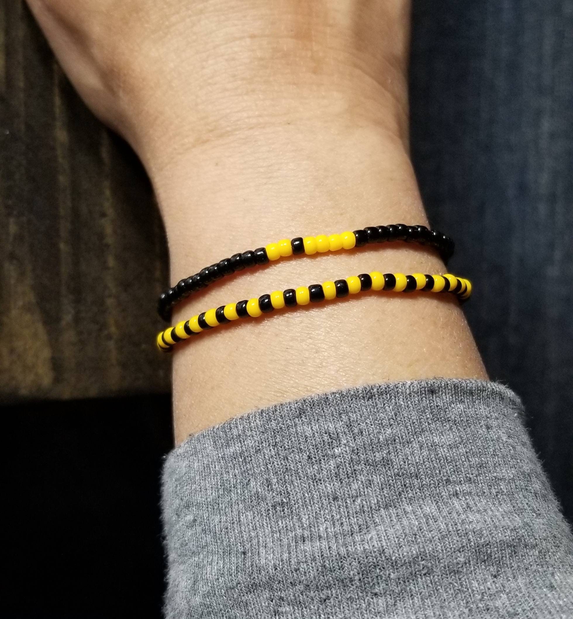 In Memory of Kobe Bryant Glass Bead Stretch Bracelets (set of 2) - Etsy