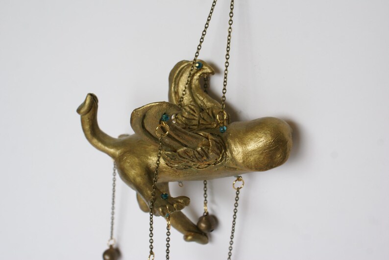 Winged Phallus-lion (fascinum), Ceramic Handmade Talisman, Greek-roman ...