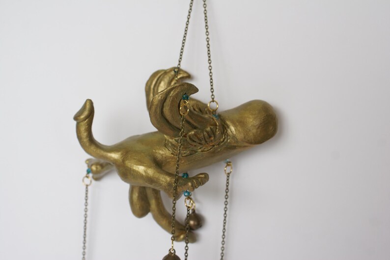 Winged Phallus-lion (fascinum), Ceramic Handmade Talisman, Greek-roman ...