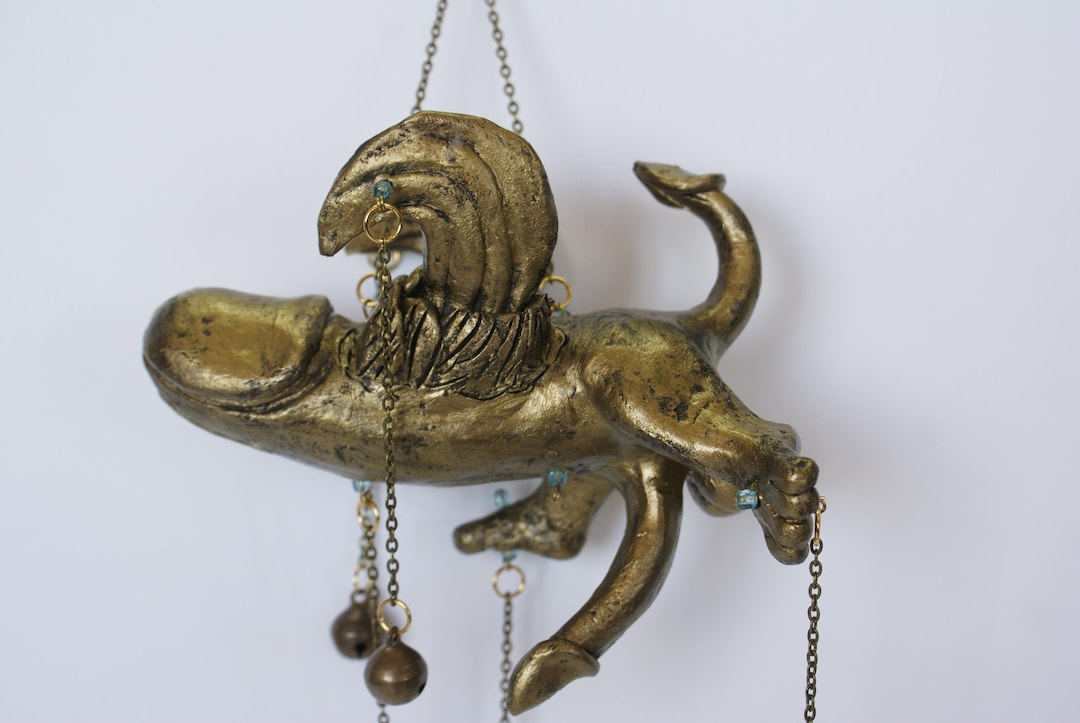 Winged Phallus-lion (fascinum), Ceramic Handmade Talisman, Greek-roman ...