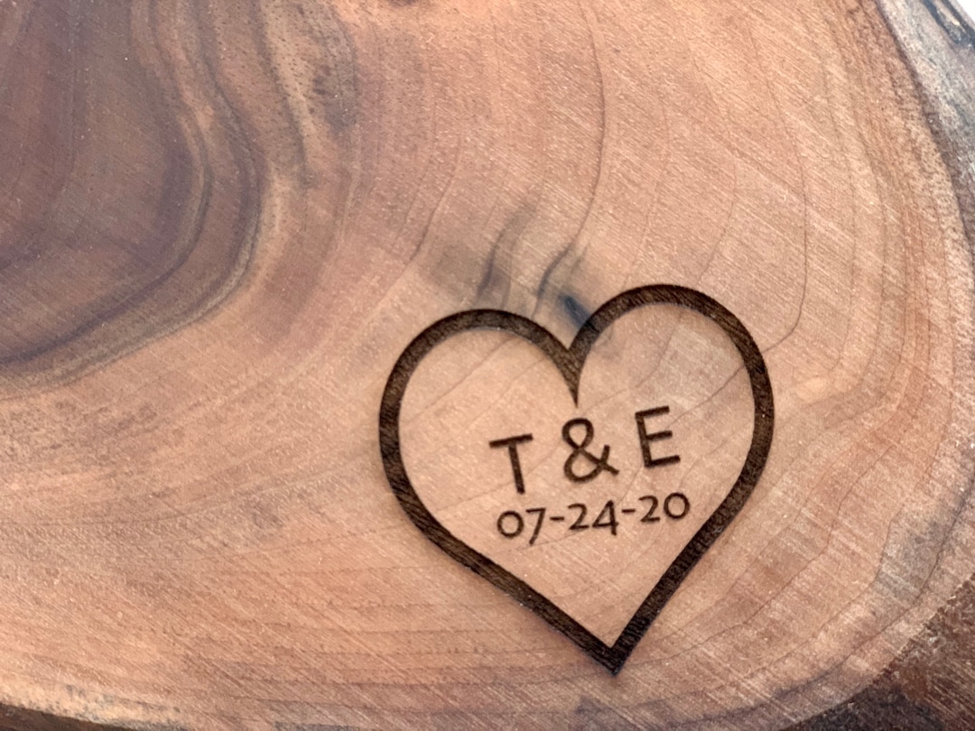 HEART & INITIAL Engraving,engraved Initials, Heart Logo,cutting Boards ...
